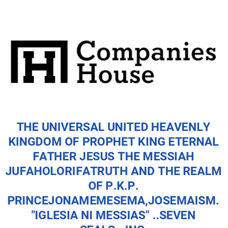 THE UNIVERSAL UNITED HEAVENLY KINGDOM OF PROPHET KING ETERNAL FATHER ...